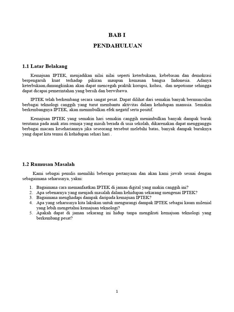 Makalah Iptek | PDF