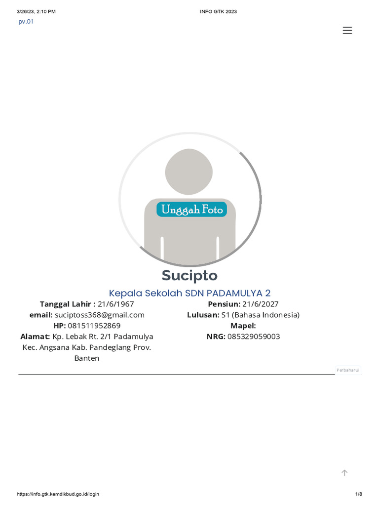 INFO GTK 2023.sucipto | PDF