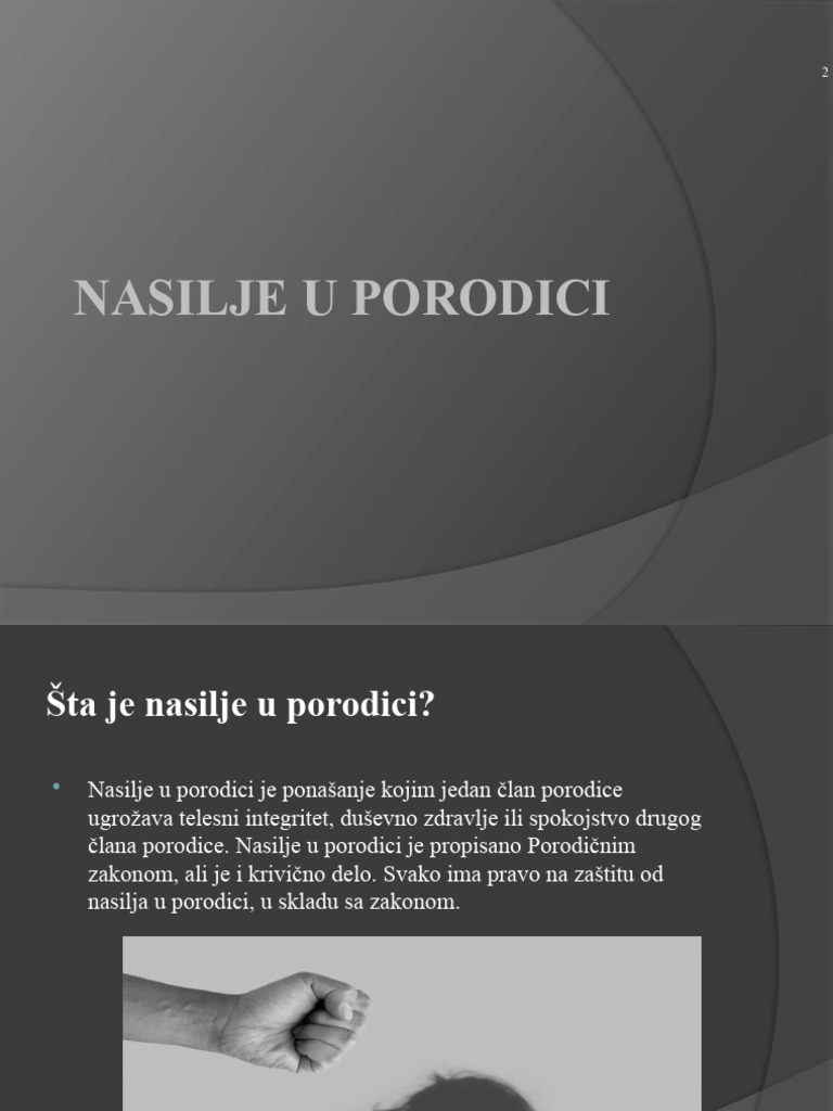 Nasilje U Porodici | PDF