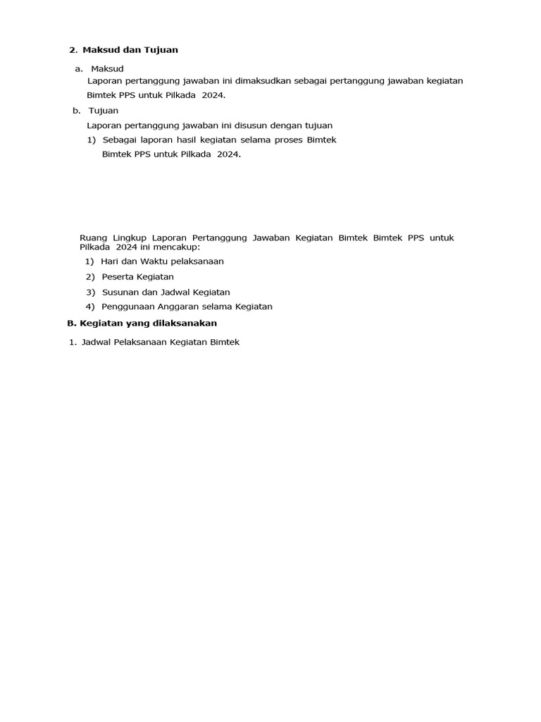 Laporan Bimtek PPS Pilkada 2024 Biringkanaya | PDF | Pengelolaan ...