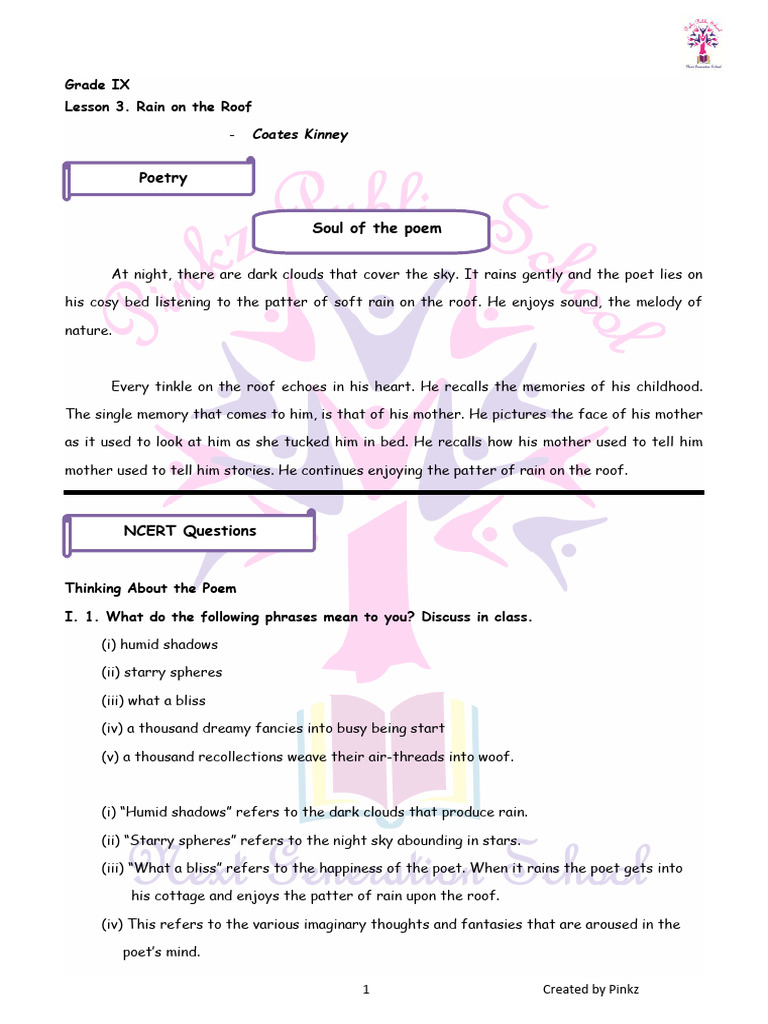 Lesson 3 Poetry | PDF