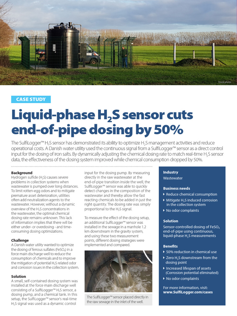 Case Study Liquid Phase H2S Sensor Cuts End of Pipe Dosing by 50 | PDF ...