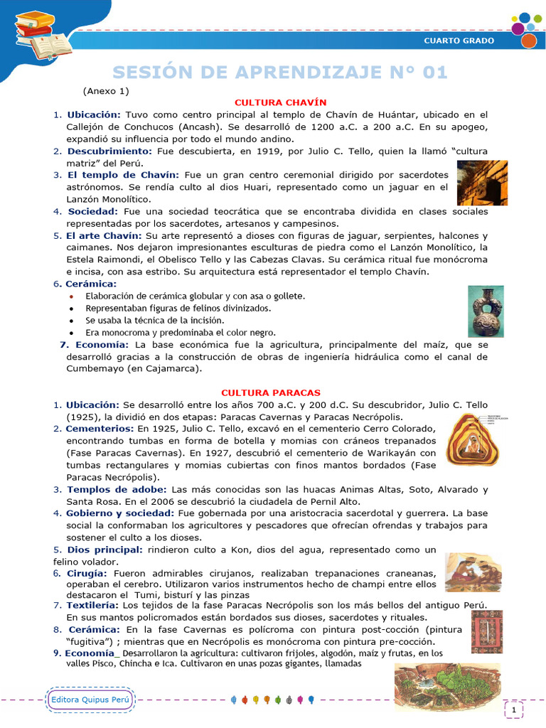 Anexo de Sesiones de Aprendizaje - Semana 1 - UD VI - Editora Quipus Perú | PDF | eucaristía ...