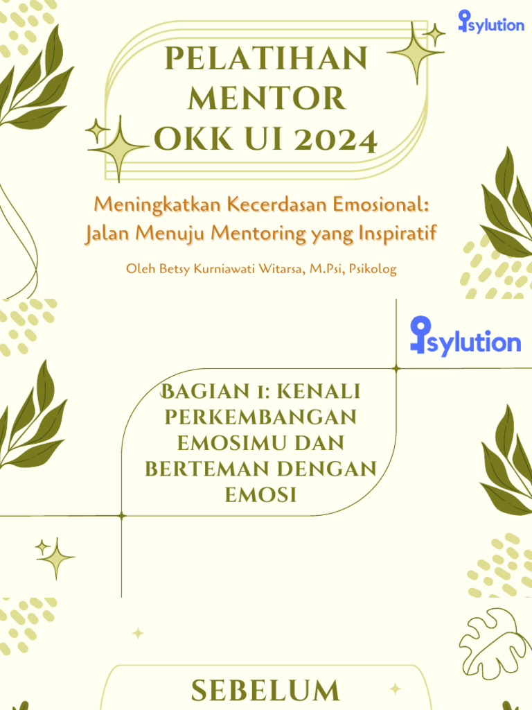 Pelatihan Kecerdasan Emosional 2024 | PDF | Pengembangan Diri