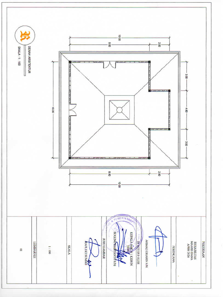 3 Rehabilitasi Gambar Dan Rab Rehab Masjid SMK 3 | PDF
