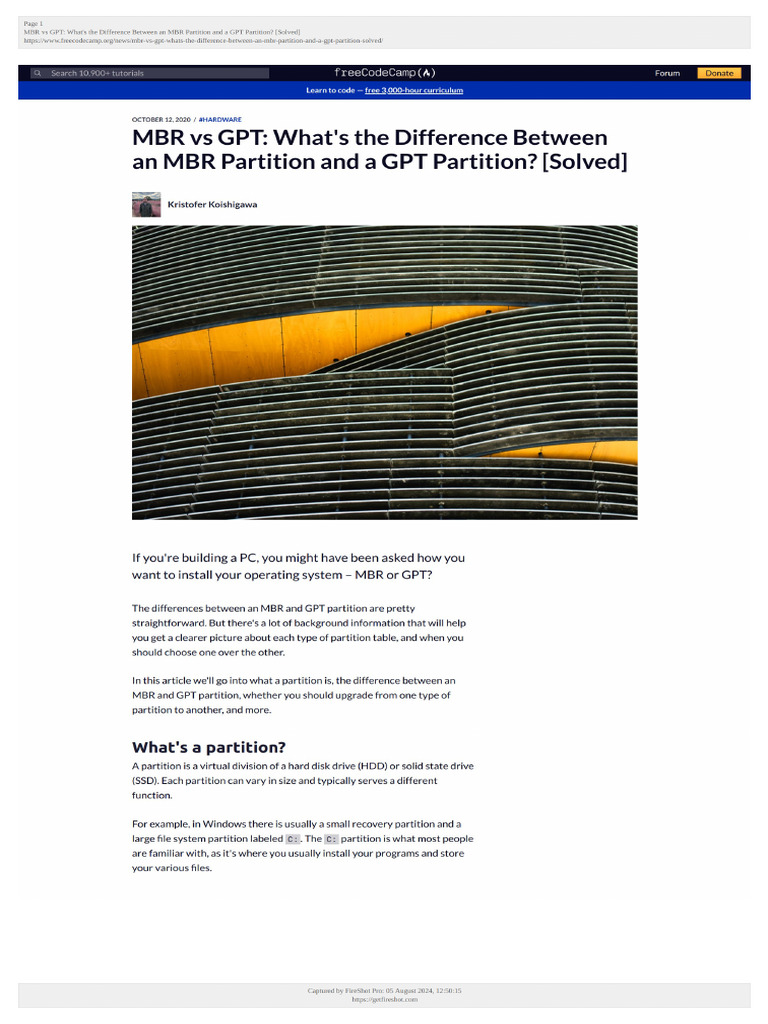 Imp - Notes 015 - MBR Vs GPT - What's The Difference Between An MBR ...