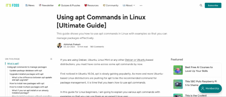 Imp Screenshort Part 002 - Using Apt Commands in Linux (Ultimate Guide) | PDF