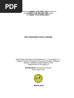 Thesis Outline Template for USM | PDF | Paragraph | Qualitative Research