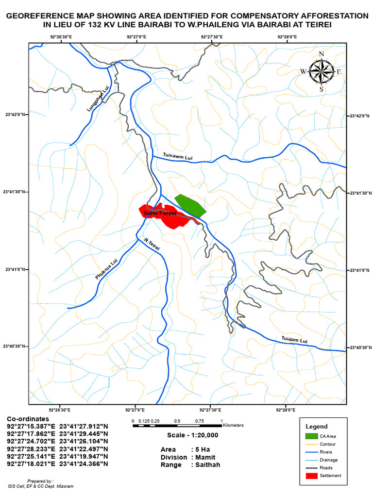 Digitize Map132 KV Line 5 Ha | PDF | Data | Geographical Technology