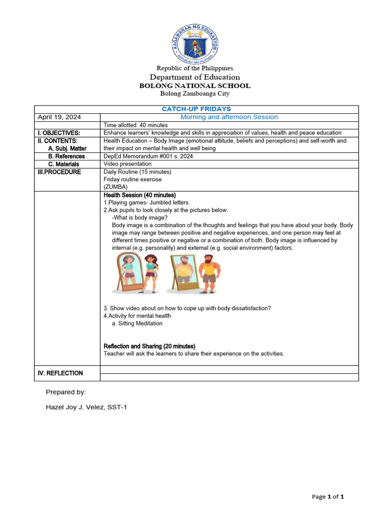 Grade5 Health Catch Up Friday | PDF