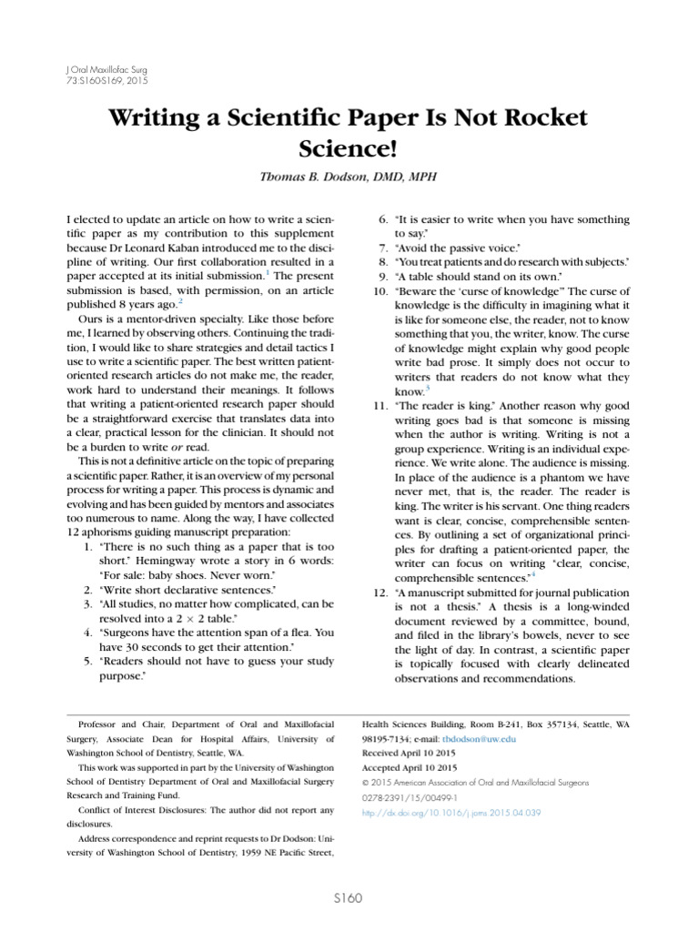 Writing Effective Scientific Papers | PDF | Sampling (Statistics ...