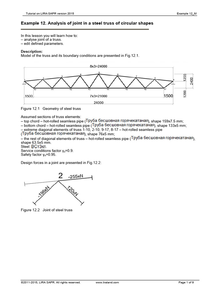 Example 12 MEng | PDF | Truss