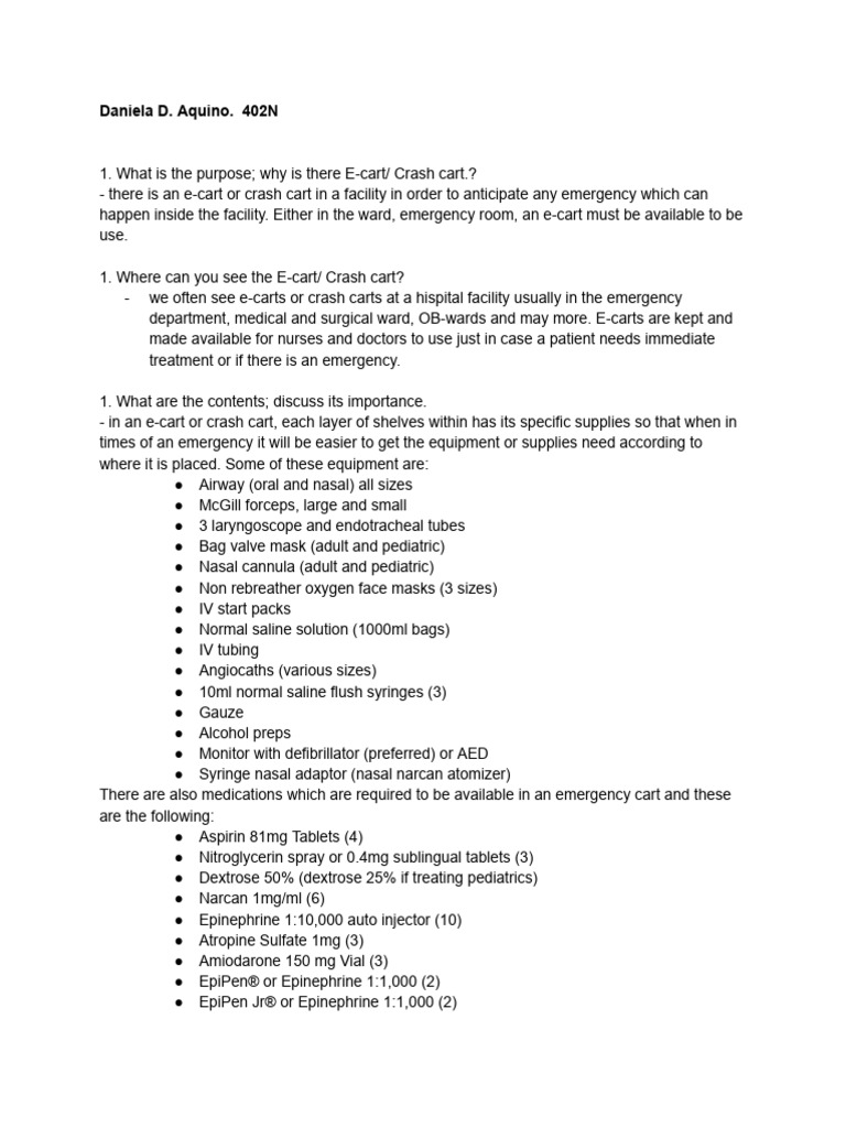 E Cart | PDF | Clinical Medicine | Medical Specialties