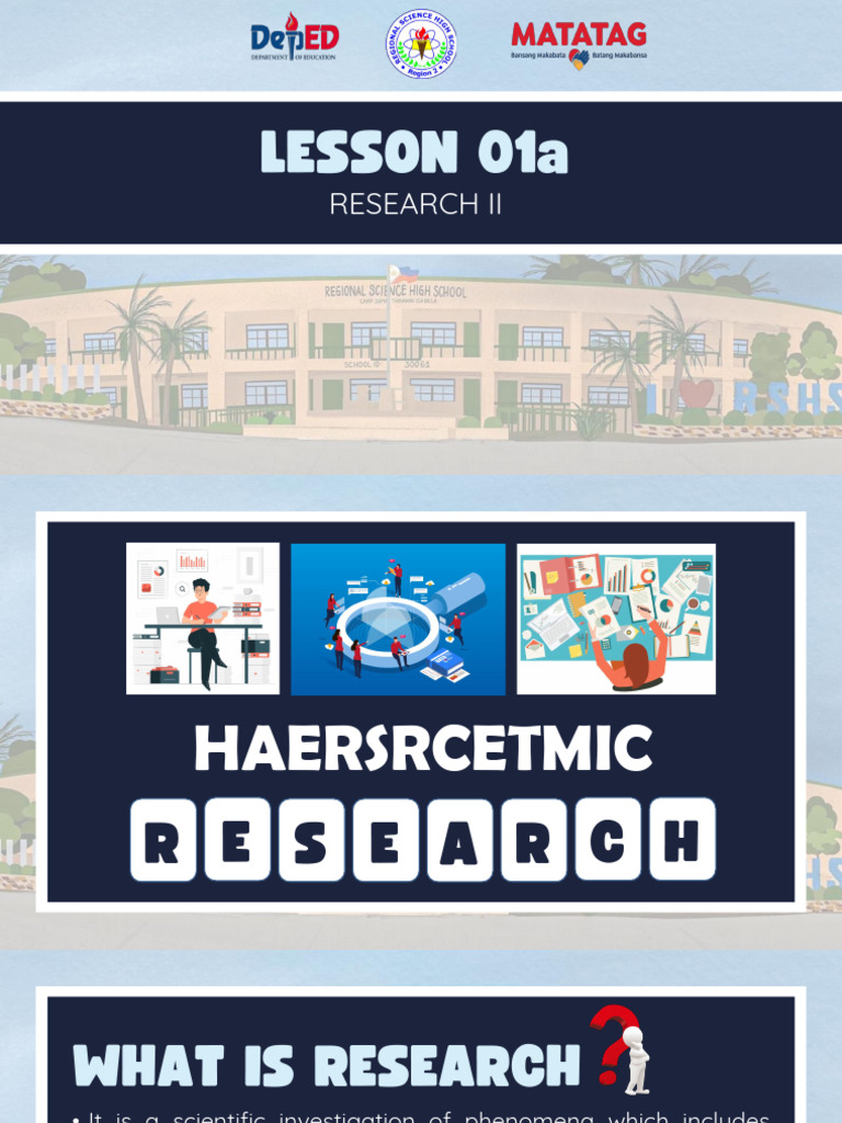 RESEARCH-II-Quarter-1-Lesson-01-02 | PDF | Scientific Method | Knowledge