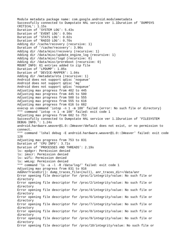 Dumpstate 2023 11 16 19 57 17 Dumpstate - Log 13898 | PDF | Directory (Computing) | Computer ...