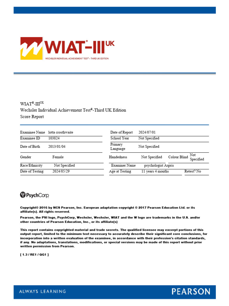 Wiat Iii Uk | PDF