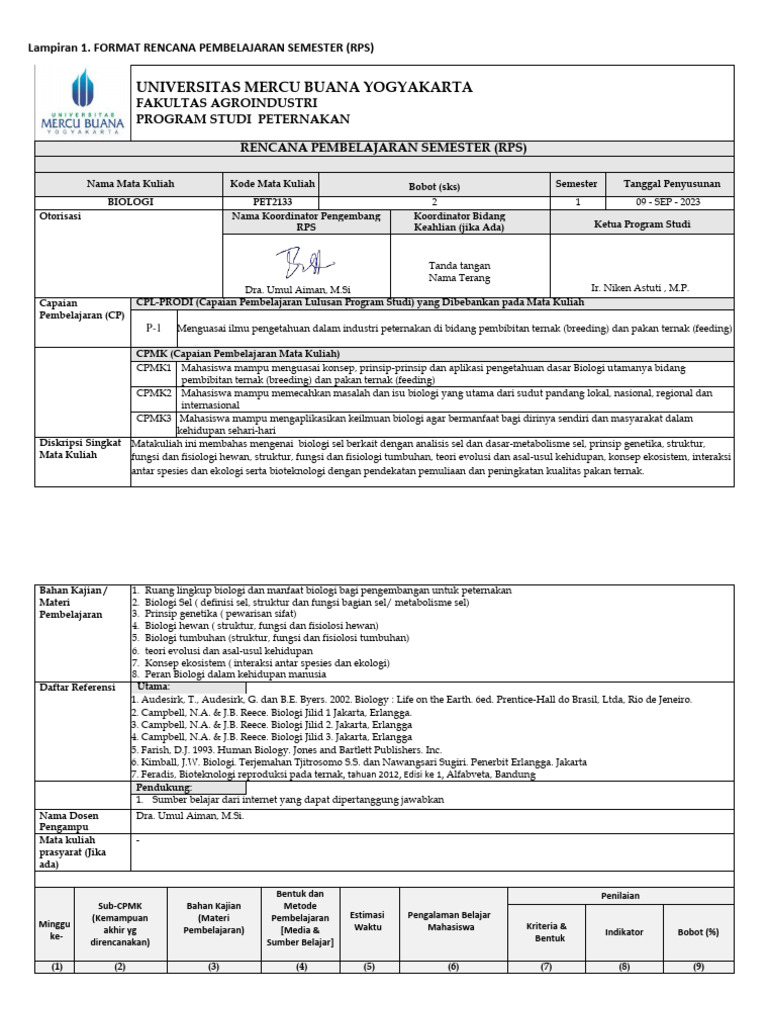 Rps Biologi 2023 | PDF