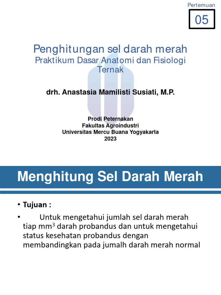 Praktikum Penghitungan Sel Darah Merah | PDF | Sains & Matematika