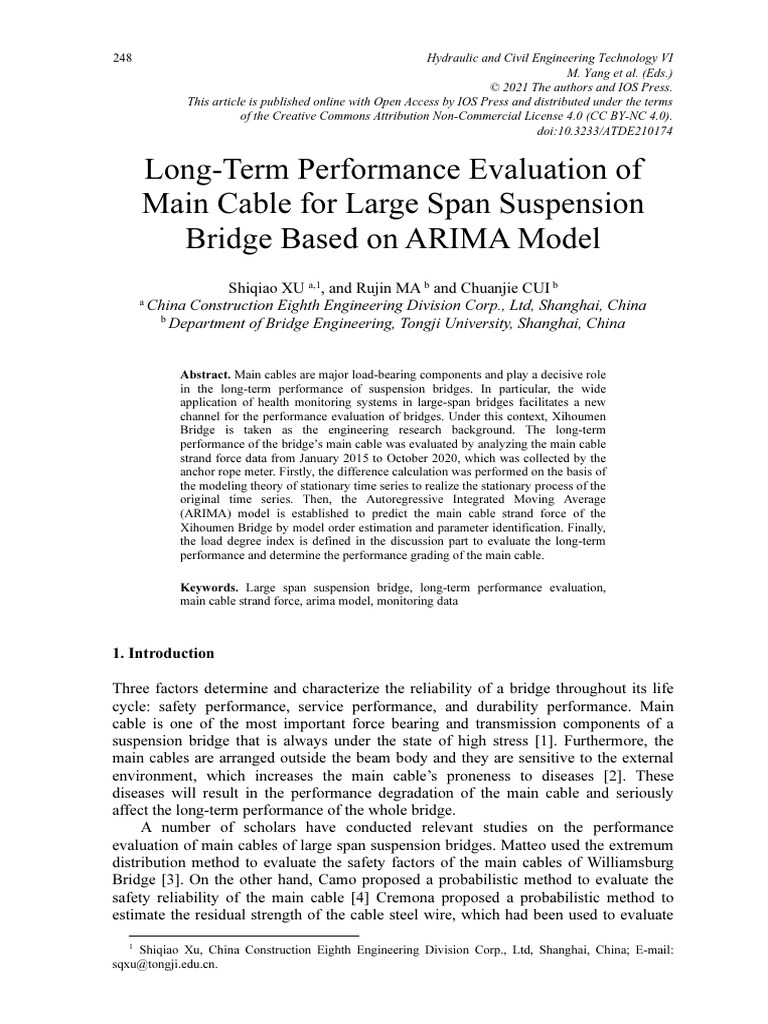 [1] - Long-Term_Performance_Evaluation_of_Main_Cable_for | PDF | Time Series | Stationary Process