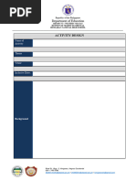 Activity Design Template for Schools | PDF | Career & Growth