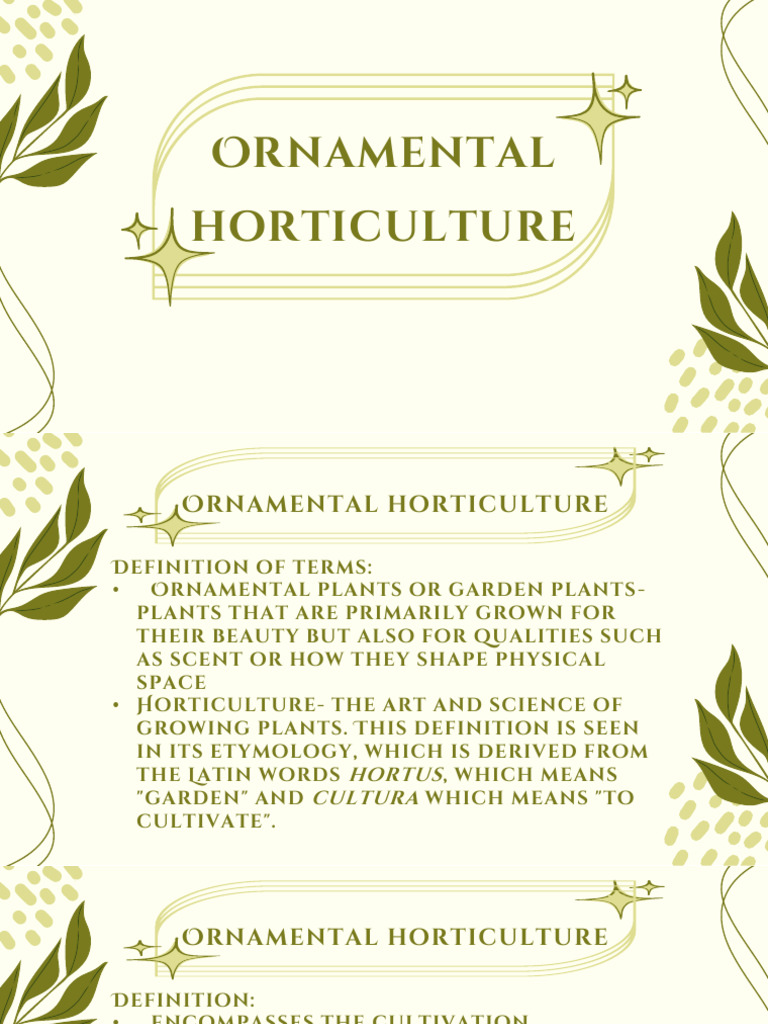 Agri Fishery 2 - Ornamental Horticulture | PDF | Horticulture | Plants