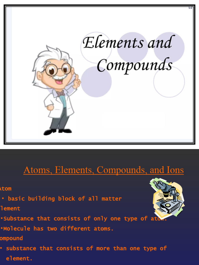 Atoms, Elements, and Compounds | PDF | Atoms | Chemical Compounds