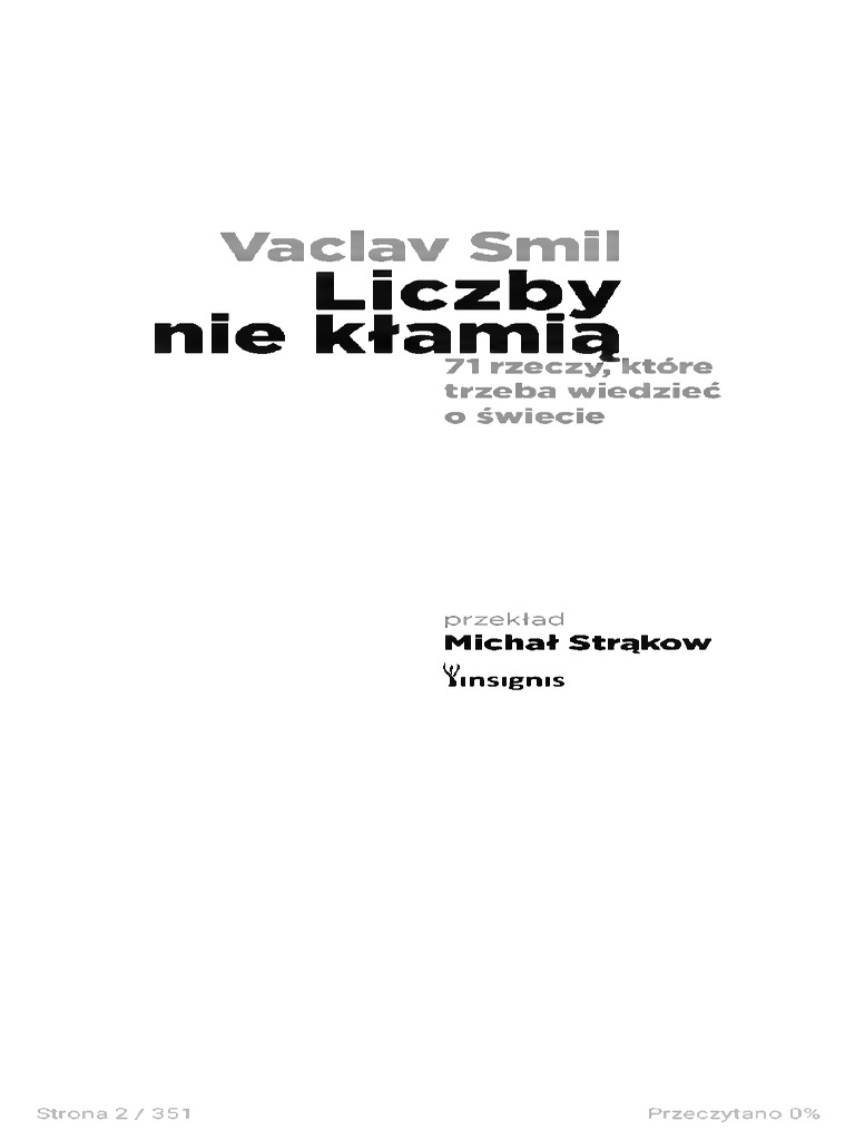 Smil Vaclav - Liczby Nie Kłamią | PDF