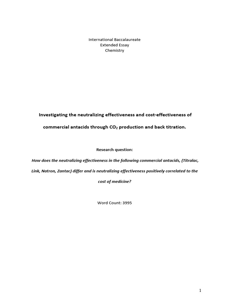 Investigating The Effects of Antacid | PDF | Digestion | Esophagus