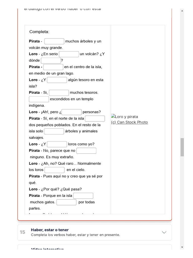 Los Verbos Haber, Estar y Tener en Español - ProfedeELE | PDF