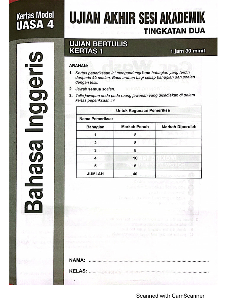 PAPER 1 - UASA Model 4 | PDF