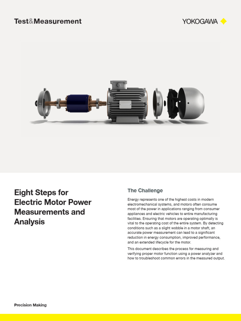 Eight Steps For Electric Motor Power Measurements and Analysis ...