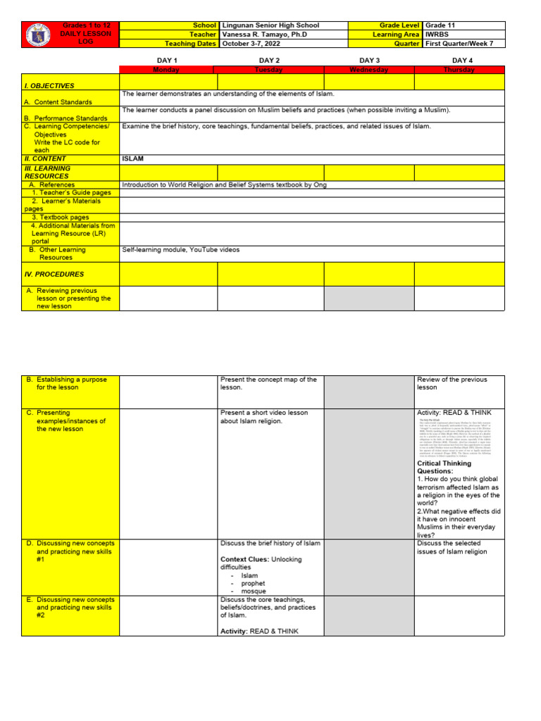 Iwrbs W7 | PDF | Learning | Critical Thinking