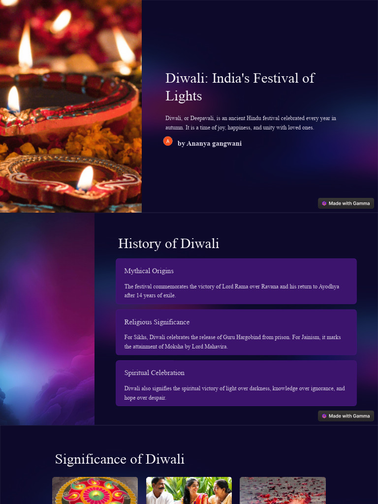 Diwali Indias Festival of Lights | PDF | Hindu Worship | Indian Religions