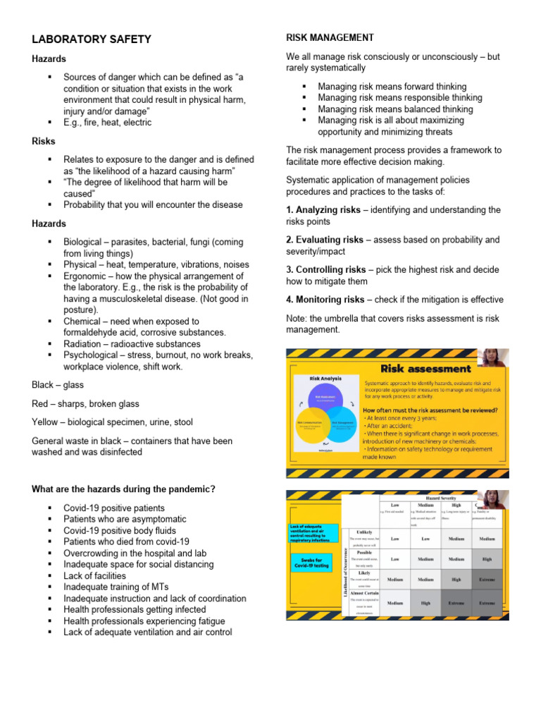Laboratory Safety Molbio | PDF | Risk | Risk Management