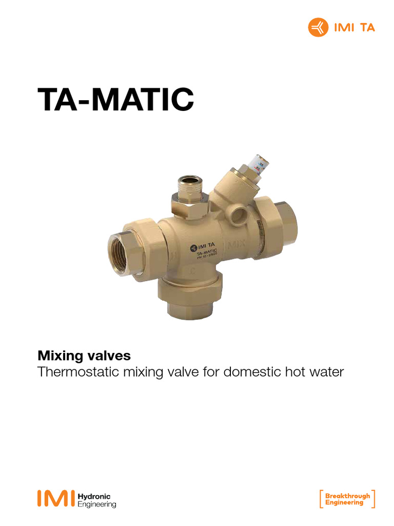 TA-Matic EN Low | PDF | Valve | Water Heating