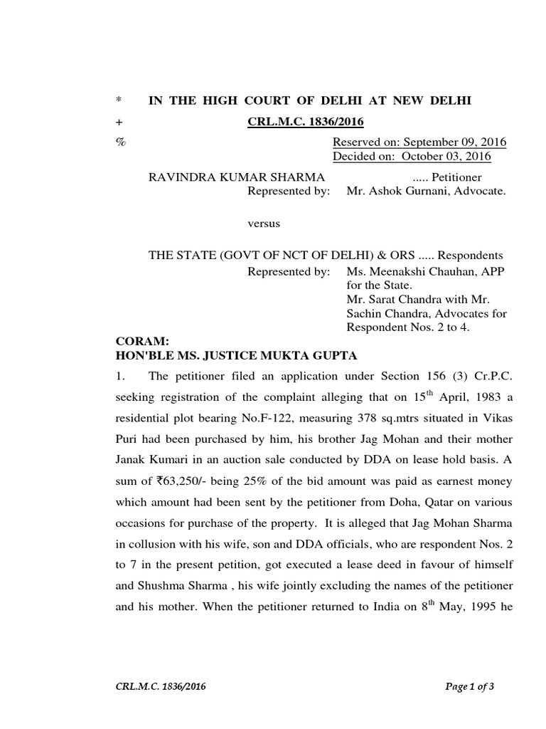MUG03102016CRLMM18362016 | PDF | Common Law | Judiciaries