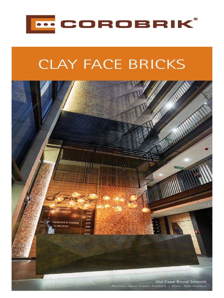 Corobrik Clay Face Brick Brochure | PDF | Components | Architecture