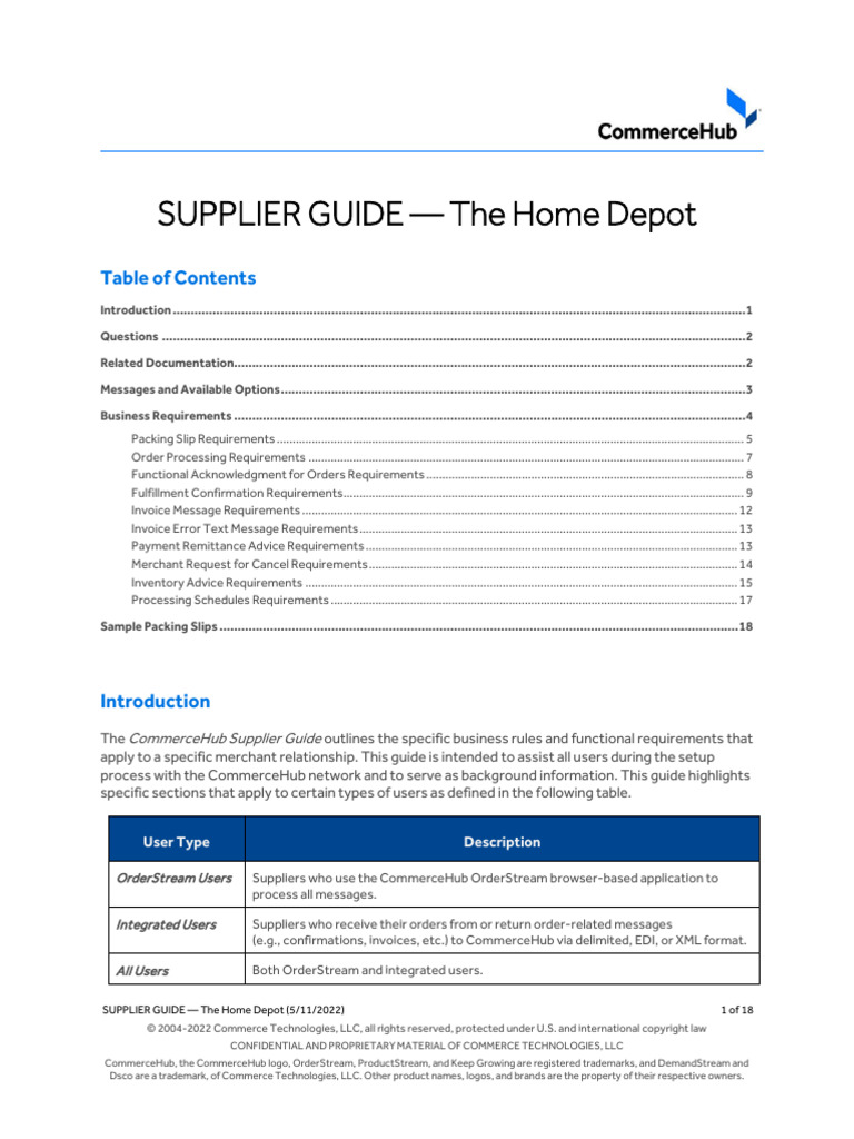 Supplier Guide The Home Depot | PDF | Trademark | Invoice