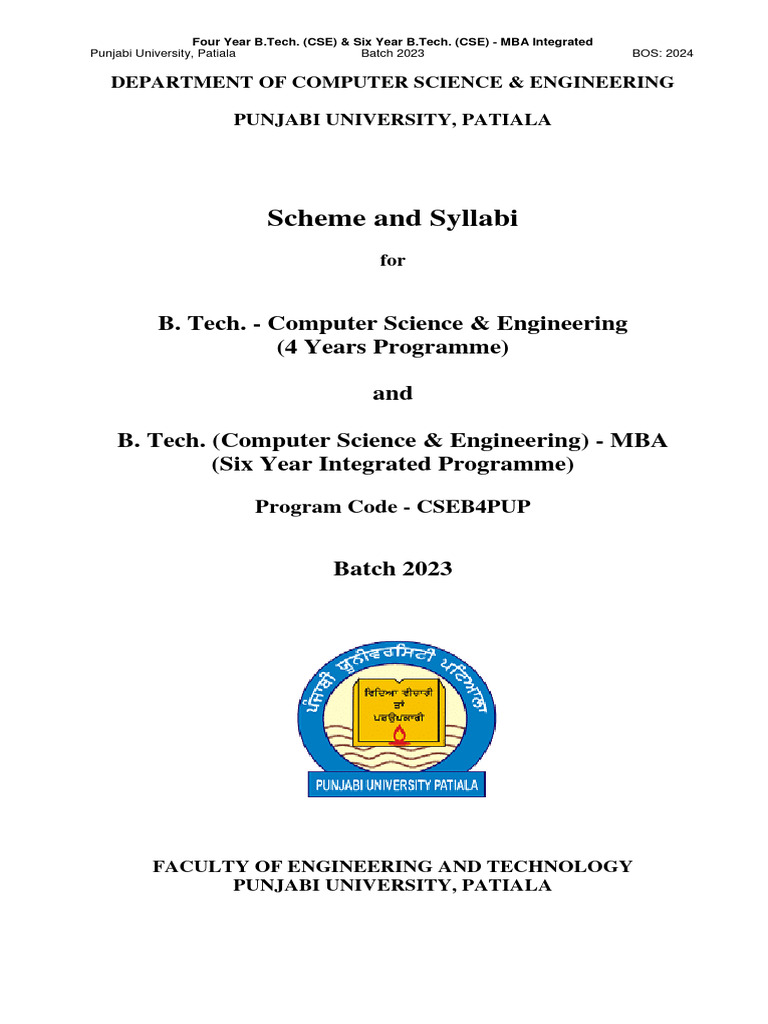 B.tech 4yr Batch2023 BOS2024 Syllabus | PDF | Osi Model | Internet ...