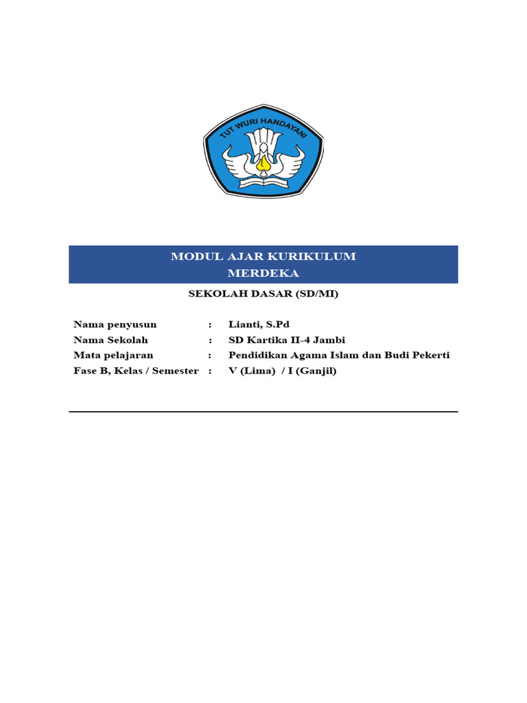 MODUL AJAR PAI Kelas 5 | PDF