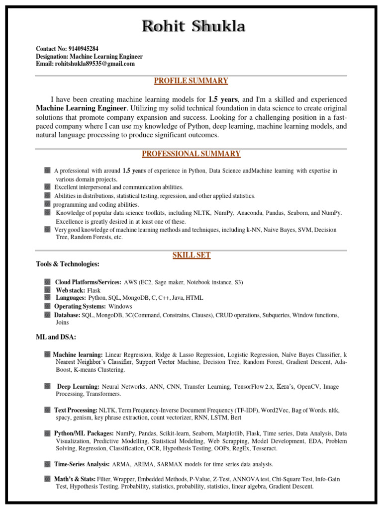 Shukla Rohit | PDF | Machine Learning | Time Series