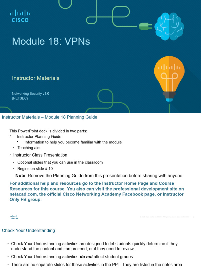 Module 18 VPNs | PDF | Virtual Private Network | Computer Network