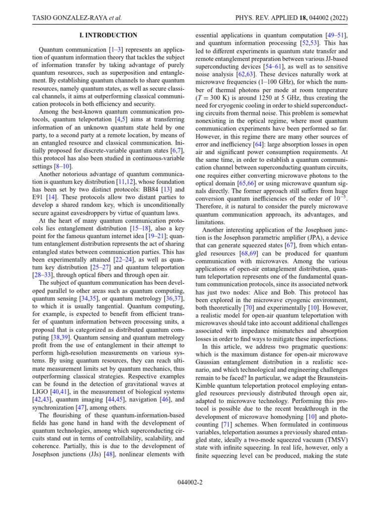 (2022) Open-Air Microwave Entanglement Distribution For Quantum Teleportation-Compressed-1-18-2 ...