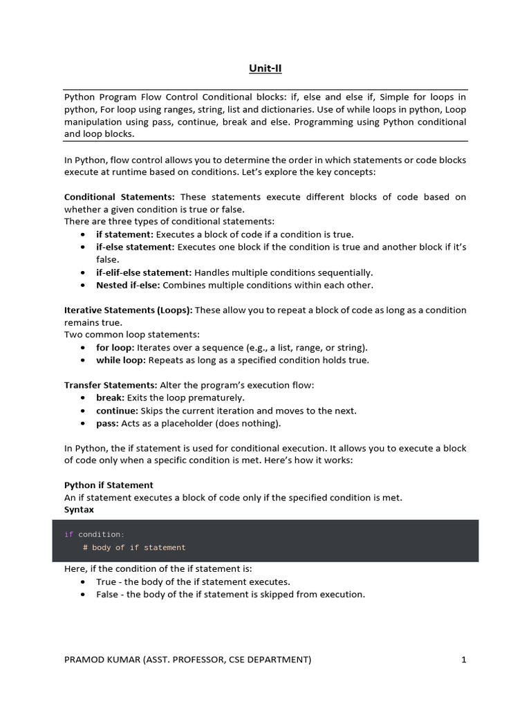 Unit Ii | PDF | Control Flow | Software Development