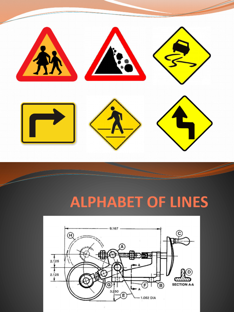 Lesson 01 Alphabet of Lines | PDF | Technical Drawing | Drawing