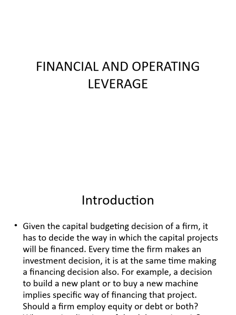 Leverage and capital structure | PDF | Equity (Finance) | Leverage (Finance)