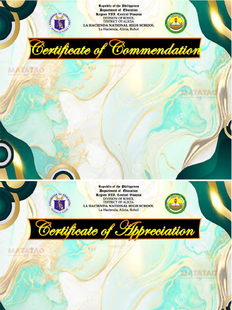 Cert of Commendation&Appreciation | PDF