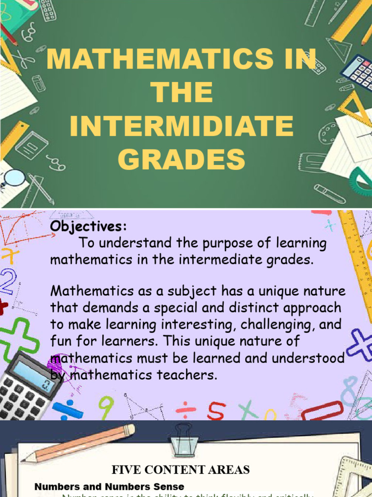Teaching Math in The Intermediate Grade Lesson 1 | PDF