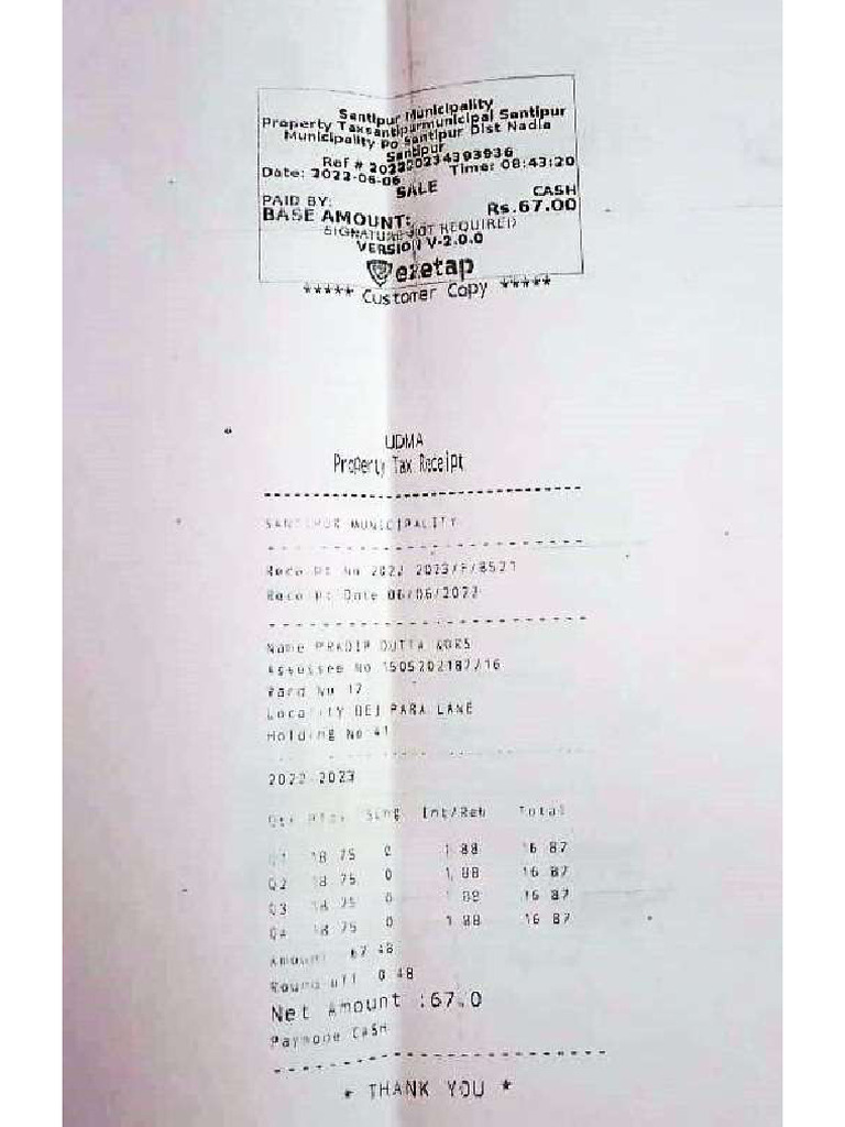Tax Receipt | PDF