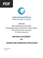 Method Statement For Aluminium Windows and Doors Related Glazing) (K ...